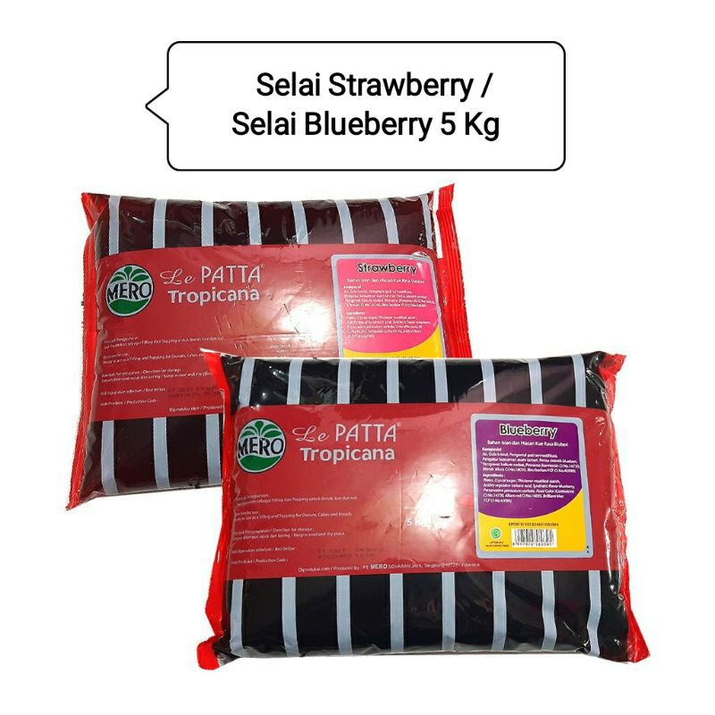 Le PATTA MERO STRAWBERRY Flavor Jam 5kg/TROPICANA Jam/Economical Cake ...