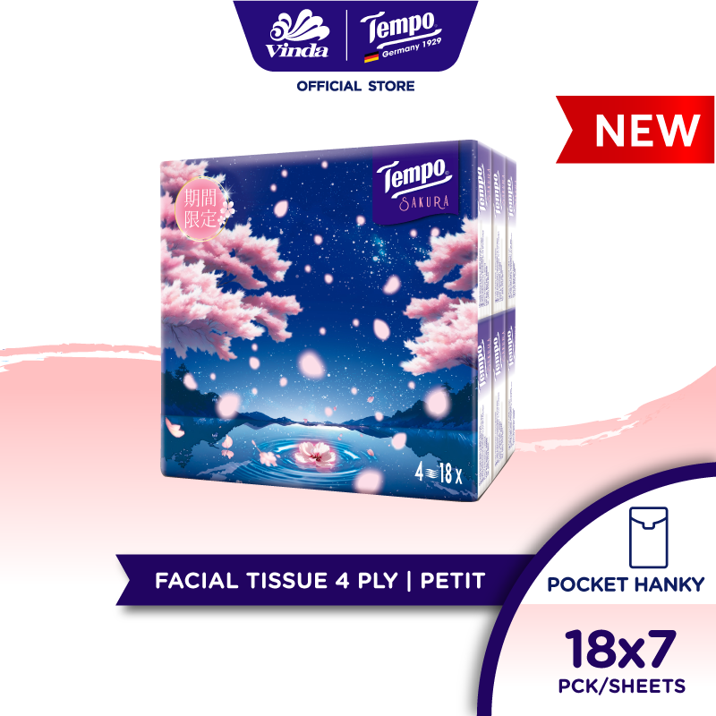 Tempo Pocket Hanky 4ply Sakura Limited Edition (18x7s) | Shopee Malaysia