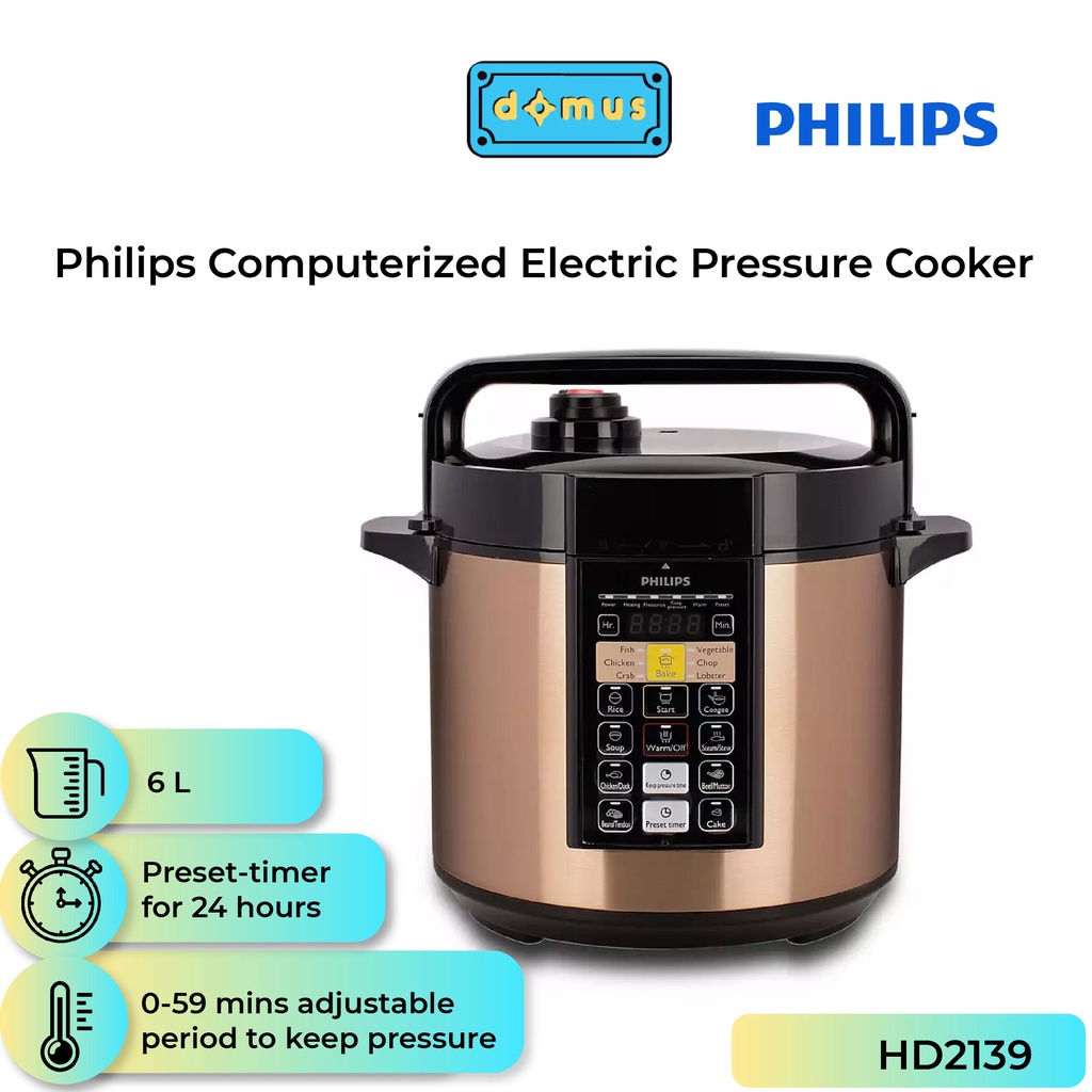 Philips Computerized Electric Pressure Cooker (6L) HD2139/60 | Shopee ...