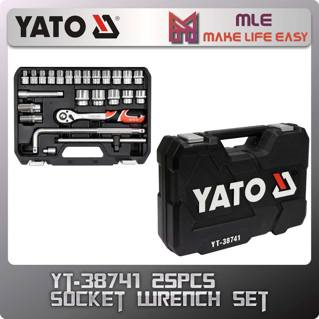 YT-38741 25PCS 10-32MM TOOLS SOCKET TOOL BOX SET (POLAND BRAND ...