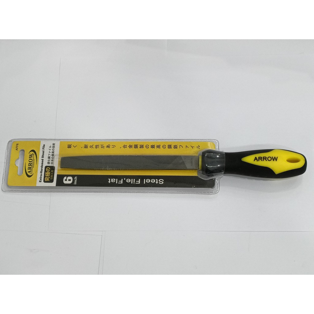 Arrow Steel File Flat 6" Steel File Heavy Duty Industrial Wood File ...