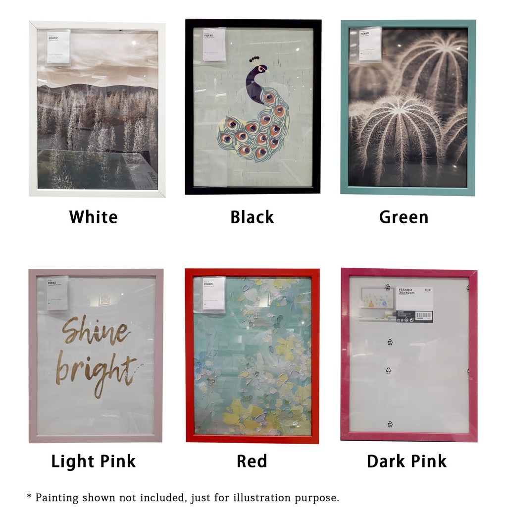 IKEA Fiskbo Photo Frame (A3 size) Back no stand, with hook | Shopee ...