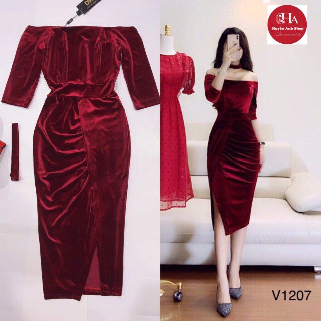 Velvet bodycon dress V1207 DVC - with real photos taken by the shop ...