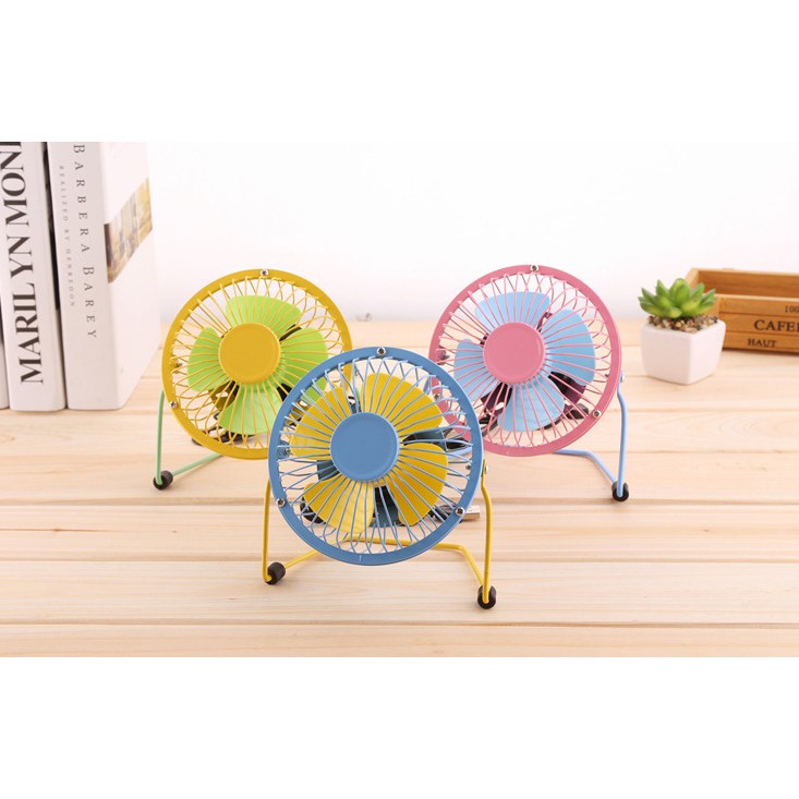 HoXiLe METAL! USB Fan Table Fan Mini Desk Fan Colourful Mini Desk Fan ...