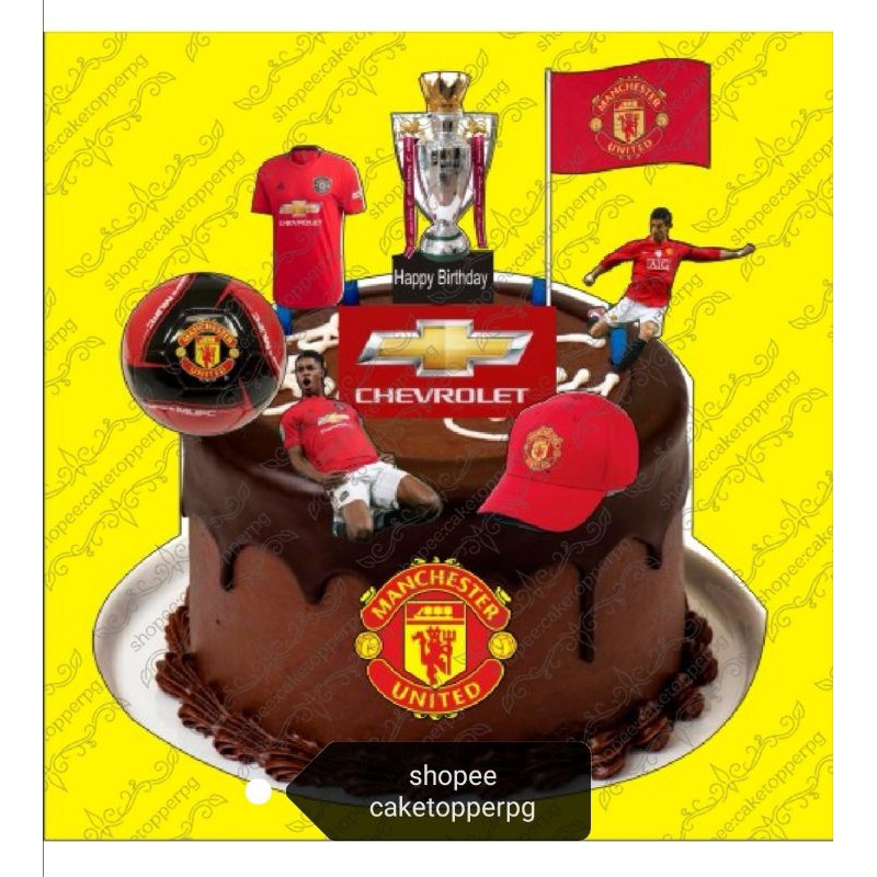 mufc Manchester United football club cake topper (paper topper ...