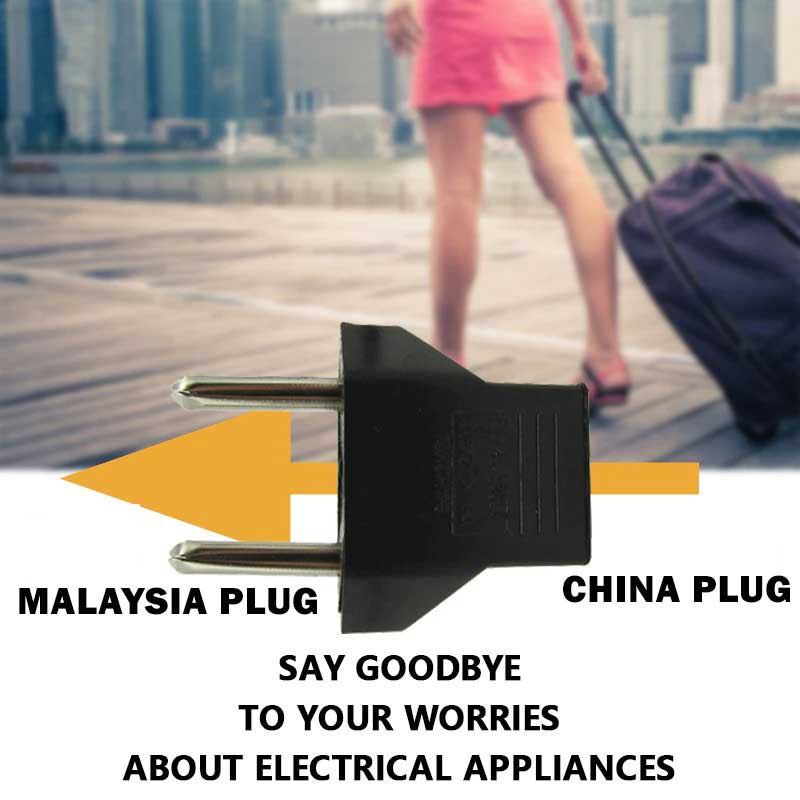 China 2 pin plug adapter Plug Socket China To Malaysia EU Adapter ...