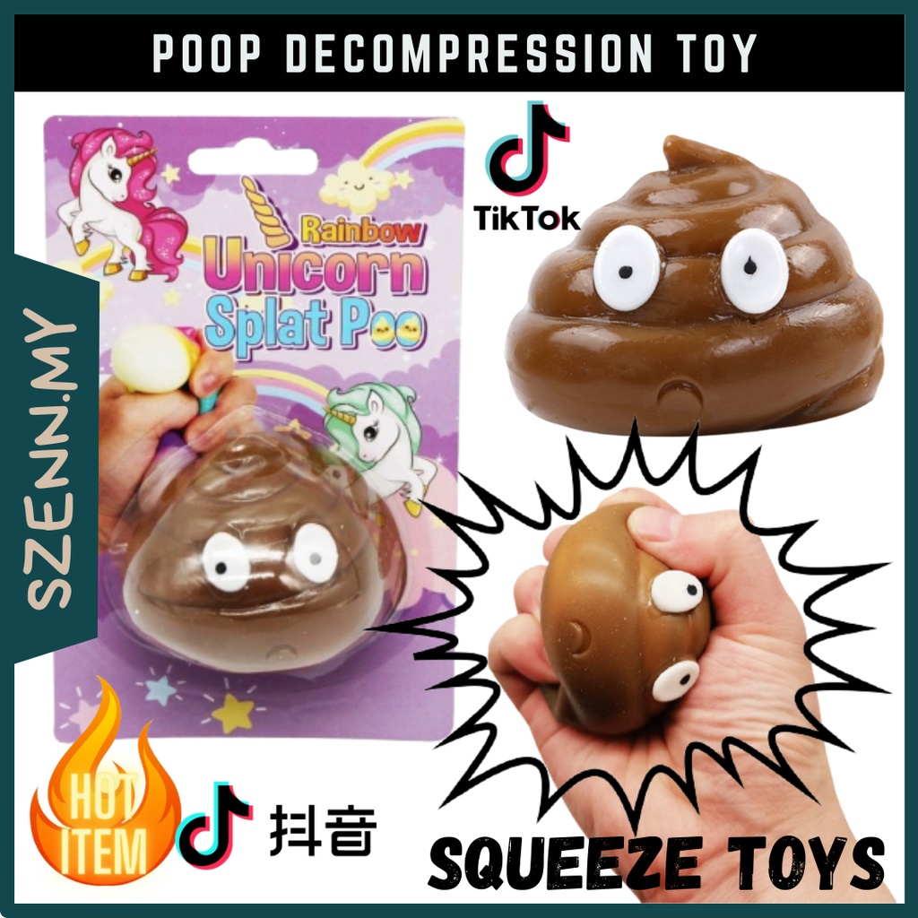 🔥TIKTOK🔥 Creative Tricky Stool Squeeze Toys Decompression Poop Pulls ...