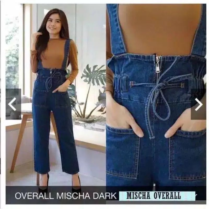 Mischa OVERALL DENIM /PAY AT JUMSUIT OVEALL | Shopee Malaysia