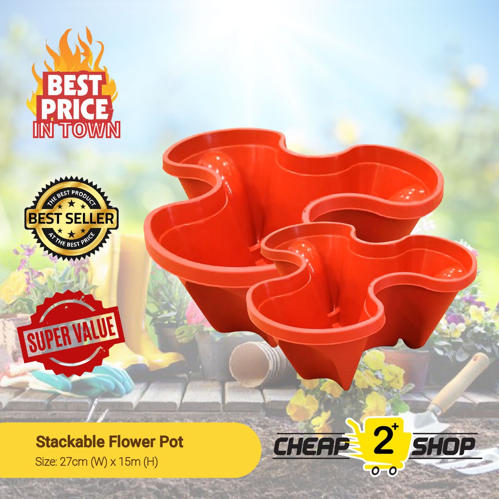 Stackable Flower Pot / DIY Flower Pot READY STOCK | Shopee Malaysia
