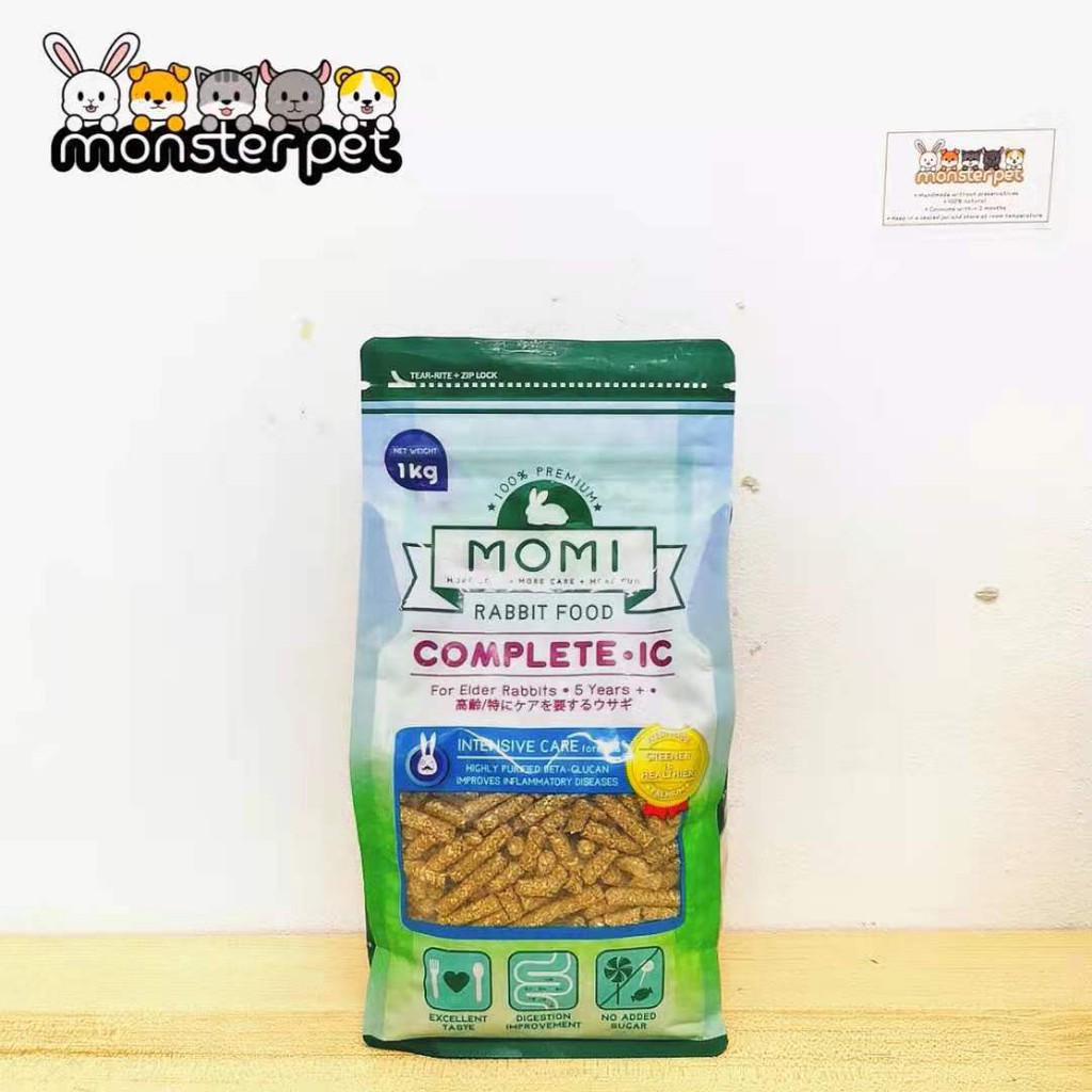 Momi Us Rabbits food Complete-IC Elder Rabbit Food 5 years 1kg | Shopee ...