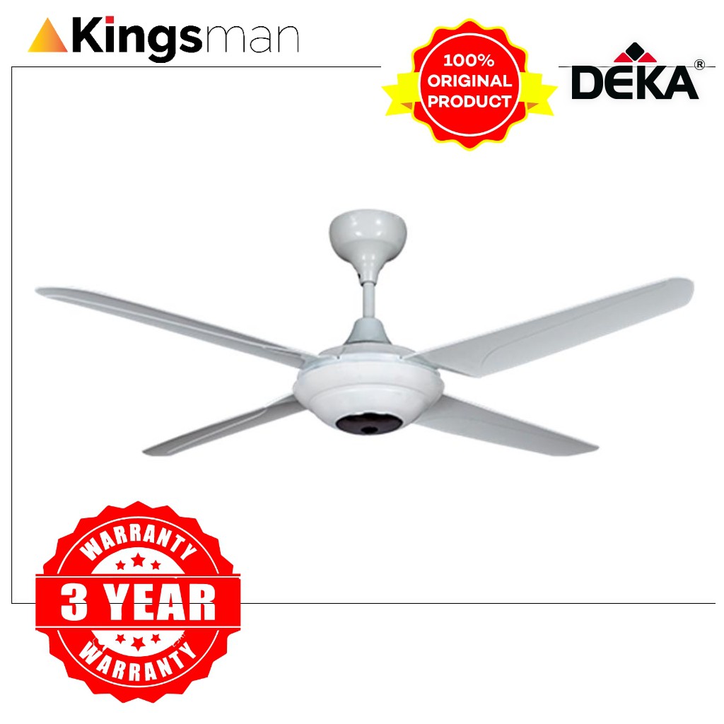 DEKA F5-4P Remote Control 56" Ceiling Fan (White) | Shopee Malaysia