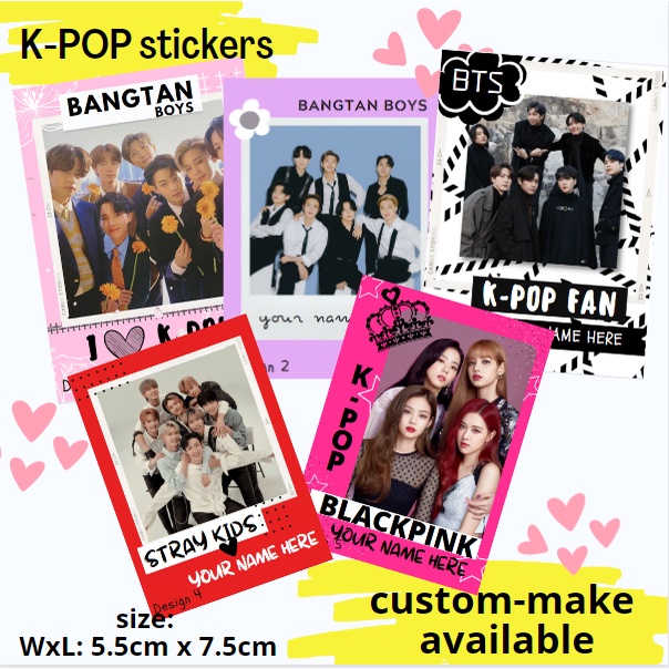 Custom make K-pop stickers | Shopee Malaysia