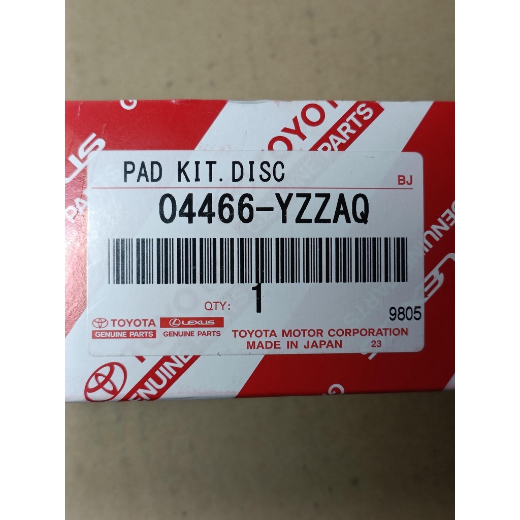 TOYOTA REAR DISC BRAKE PAD KIT FOR TOYOTA ACV40/ACV50/ZSU60 (04466 ...