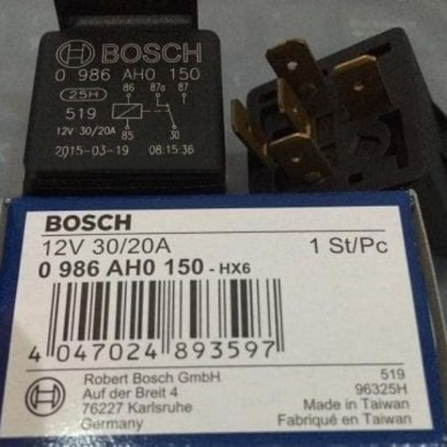 Bosch 5pin Relay 12v 20a (0332019150) | Shopee Malaysia