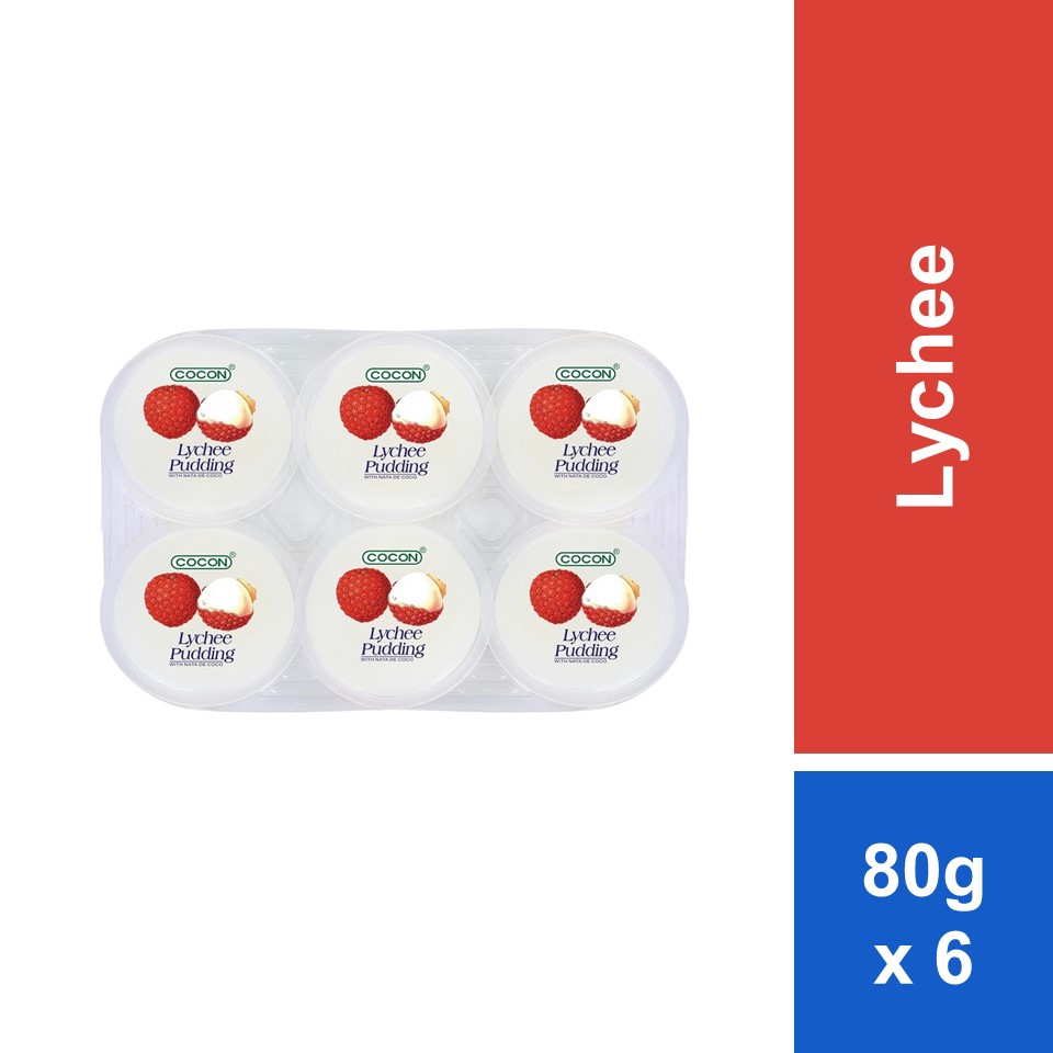 Cocon Lychee Nata Pudding 80g x 6s | Shopee Malaysia