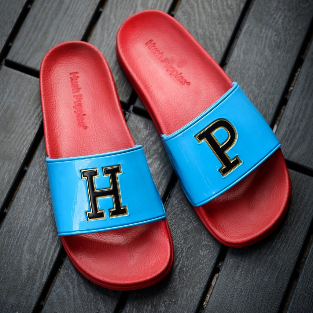 Hush Puppies Slides Red Blue Sandals | Shopee Malaysia