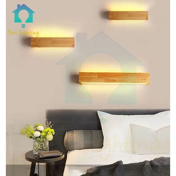Modern Wood Wall Lights Bathroom Mirror wall lamp Hallway Wandlamp ...
