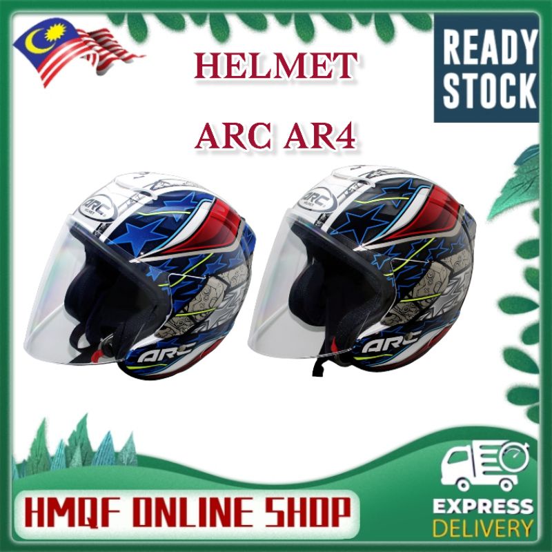 100% ORIGINAL ARC HELMET AR4 HELMET BLUE BLACK (READY STOCK) | Shopee ...