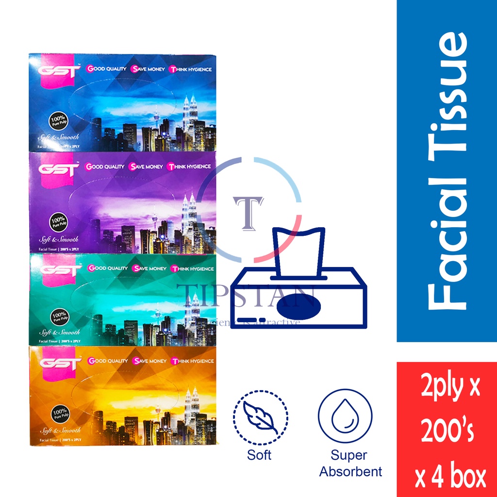 Facial Tissue Box Pack - 2PLY (200's x 4 boxes) | Shopee Malaysia