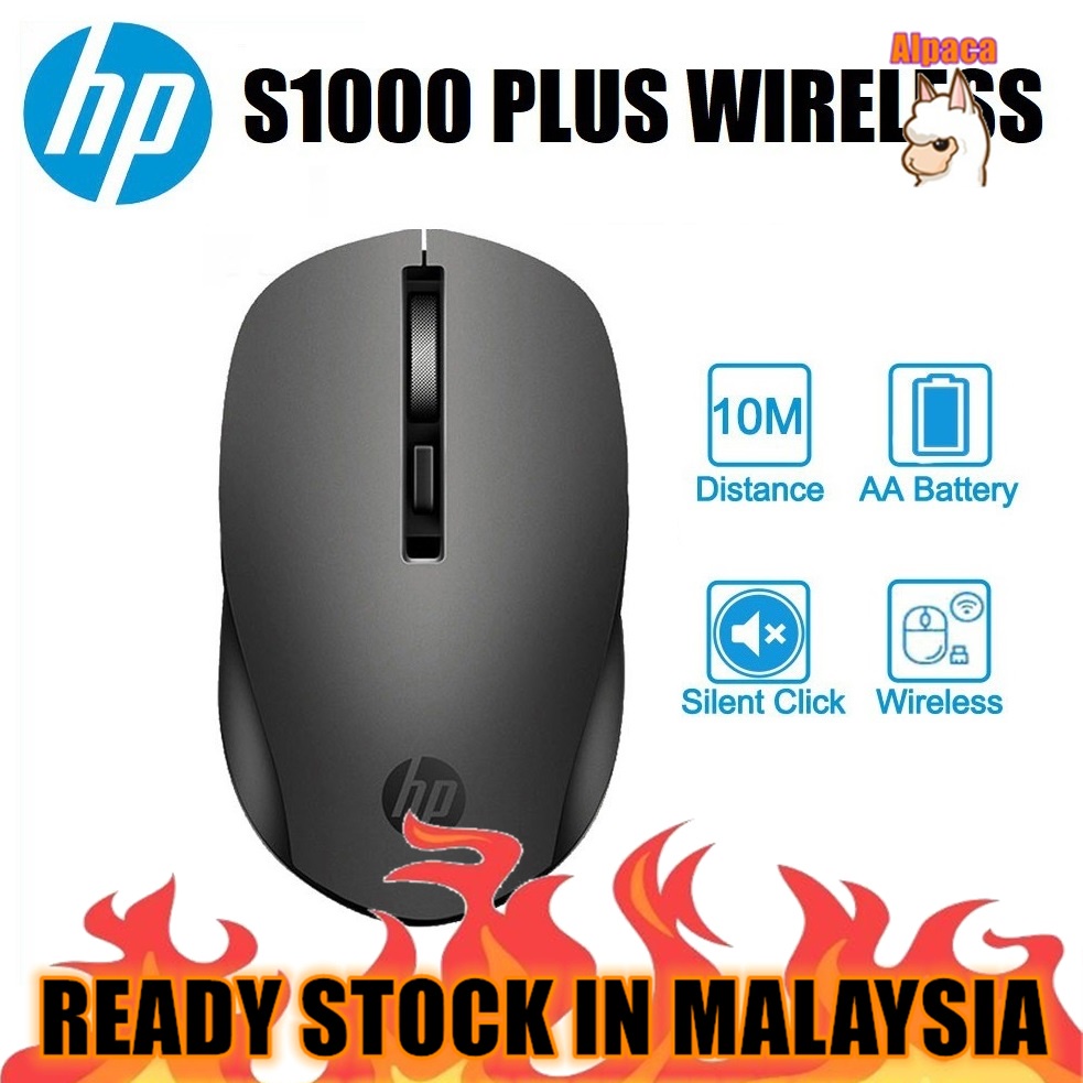 HP S1000 Wireless Mouse Silent Gaming Mouse Mice with 1600dpi 2.4G USB ...