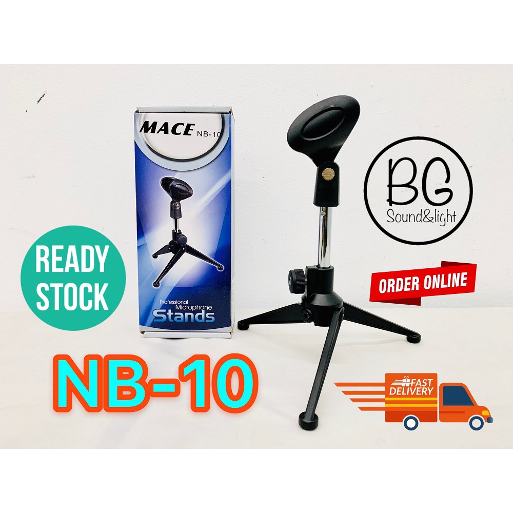 [Ready Stock] MACE NB-10 Short Microphone Table Stand | Shopee Malaysia