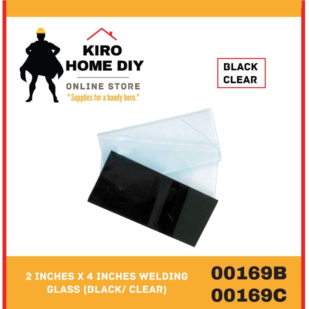 Replacement Welding Glass/ Welding Lens (2 Inches x 4 Inches) (Black ...