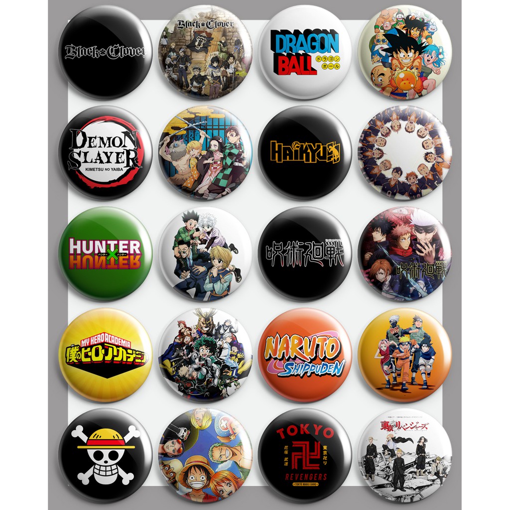Button Badge Anime MIX 44mm l Naruto Hunter X Hunter Tokyo Revengers My ...