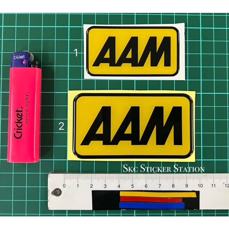 AAM (2 sizes Avaiable) Epoxy Timbul & Reflective Sticker #aam #timbul # ...