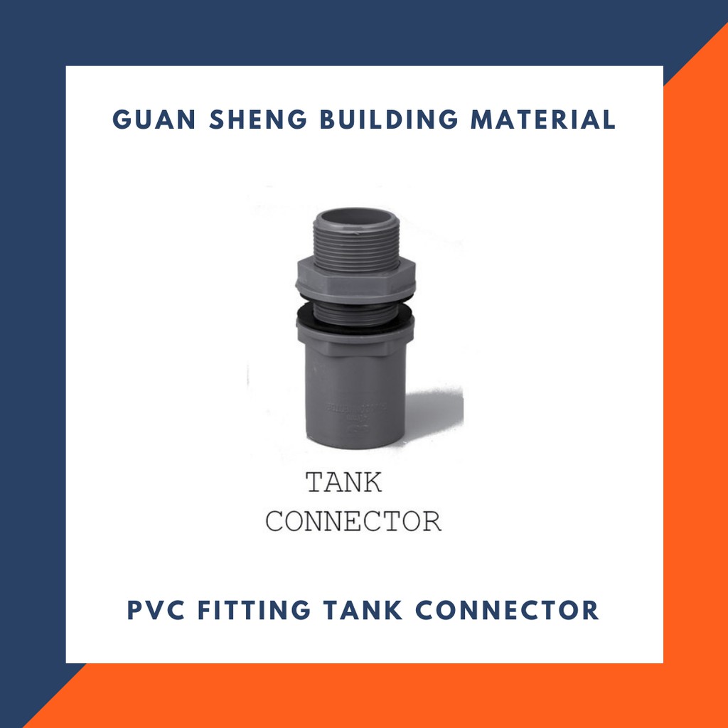 PVC Fitting Tank Connector 15mm 20mm 25mm 32mm 38mm 50mm | Shopee Malaysia