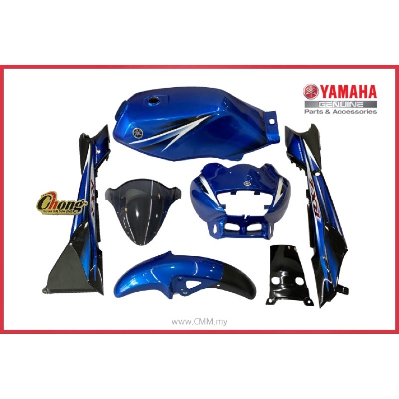 RXZ Catalyzer Body Cover Set & Stripe & Fuel Tank (Biru Skala) 100% ...