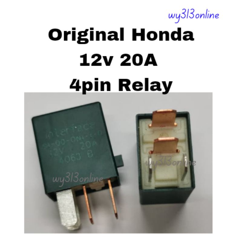 Original Honda 12v 20A 4pin Micro Relay 39794-TG2-T01 (1pc) | Shopee ...