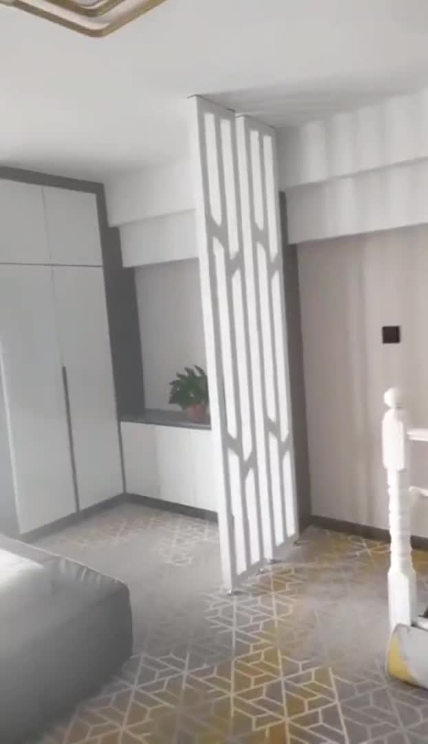 Wrought iron screen wall partition divider simple modern dining room ...