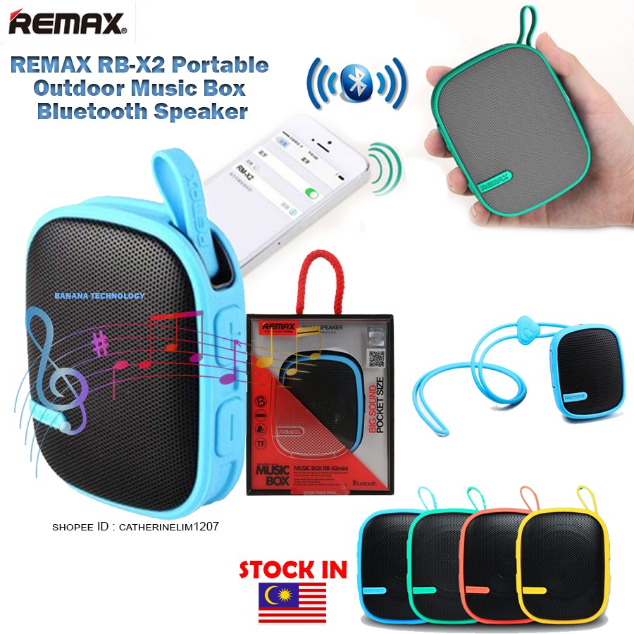 REMAX RB-X2 Portable Speaker Outdoor Music Box Waterproof Speaker ...
