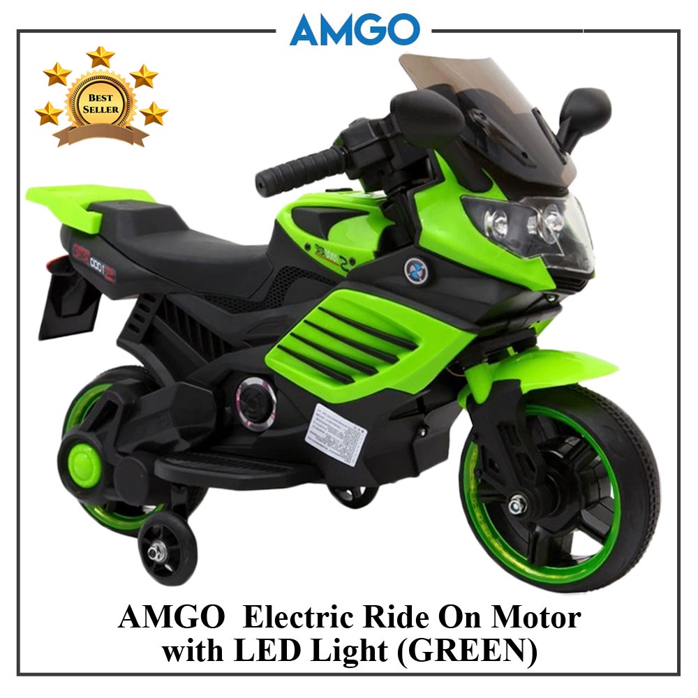 AMGO (GRADE A)【With Light Wheel】Ride On Kids Motor Bike Electric Motor ...