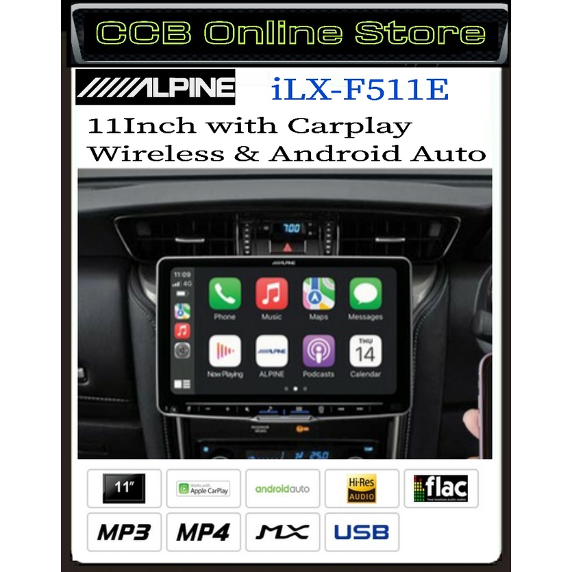 Alpine iLX-F511E 11 INCH WITH CARPLAY WIRELESS AND ANDROID AUTO PLUS ...