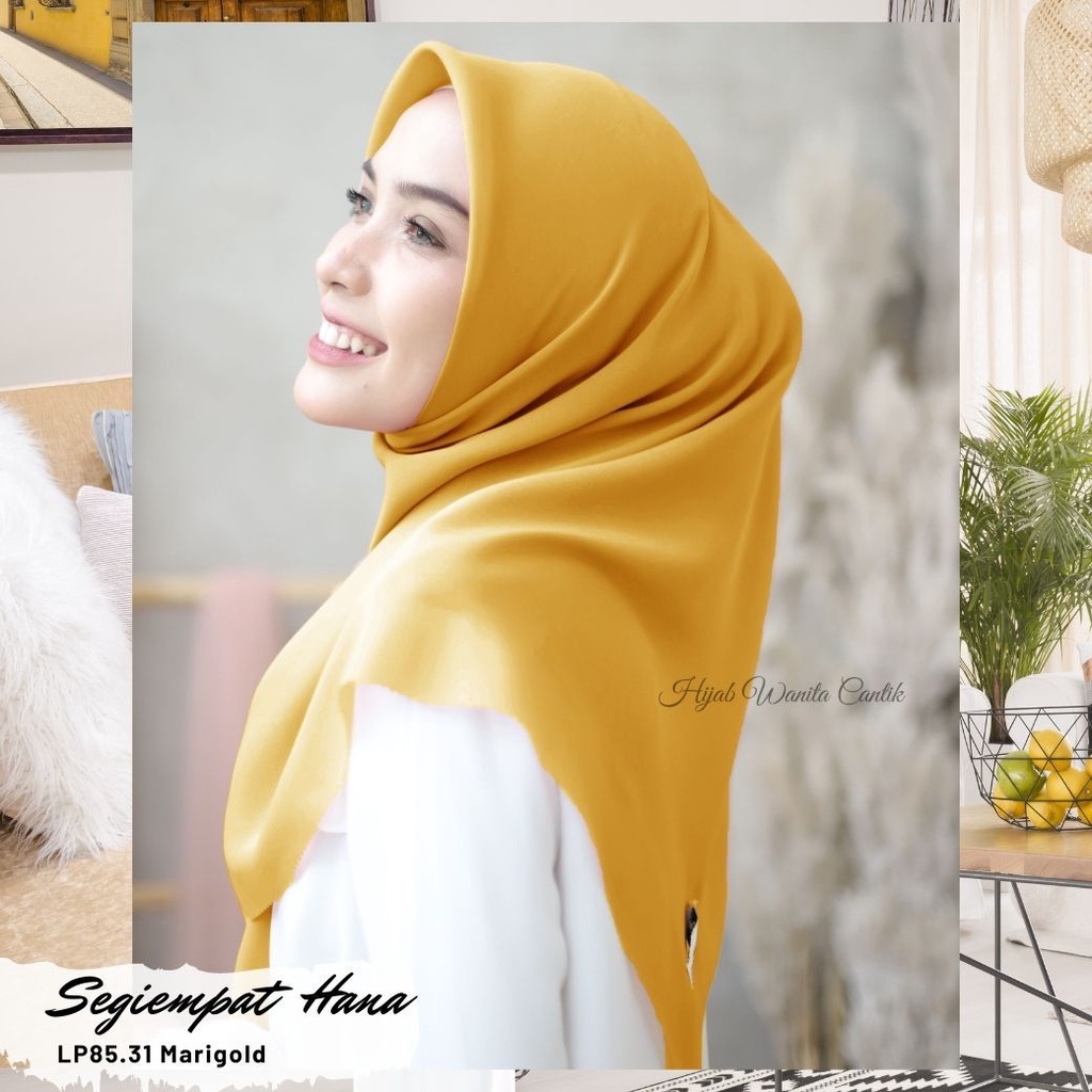 Hijabbeautiful Women - Quadrilateral Hana Lasercut - LP85.31 Marigold ...