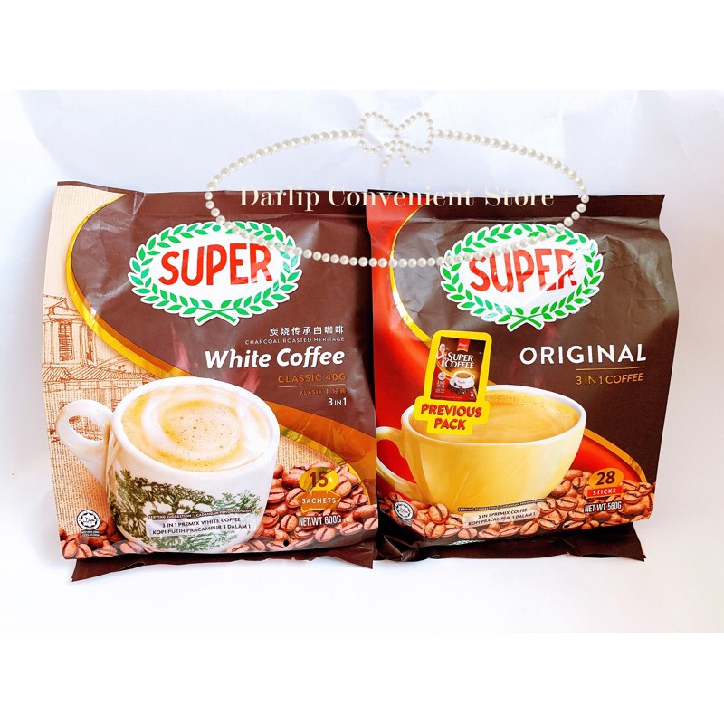 SUPER 3in1 original coffee/charcoal roasted white coffee炭烧传承白咖啡 三合一原味 ...