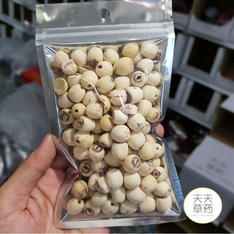 Hunan Lotus Seeds 磨皮莲子 100/250/GRAM （ no seed 无芯 ）中药材 药材 Chinese herbal ...