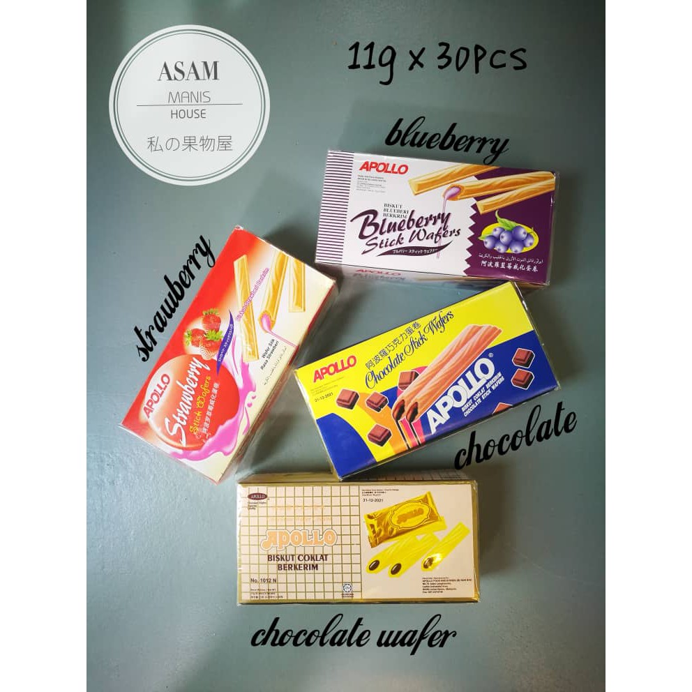 APOLLO STICK WAFER 11g x 30pcs | Shopee Malaysia