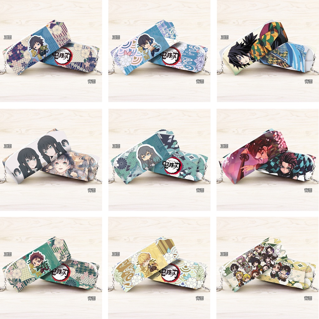 Anime Demon Slayer: Kimetsu no Yaiba Synthetic Leather Pencil Case ...