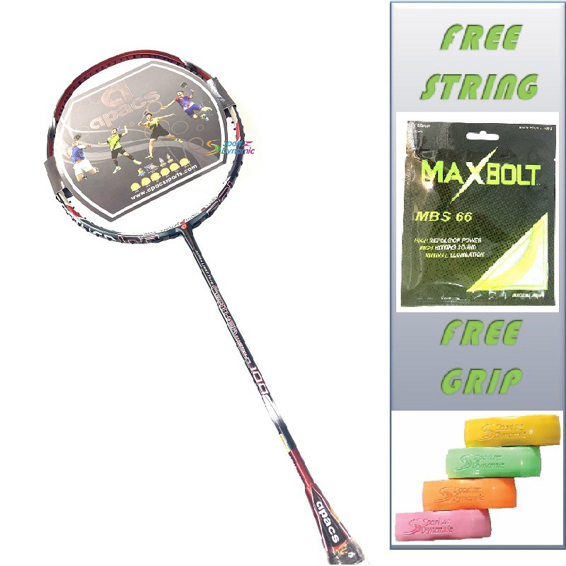 Apacs Feather Weight 100 Badminton Racket (Free Maxbolt MBS 66 String ...