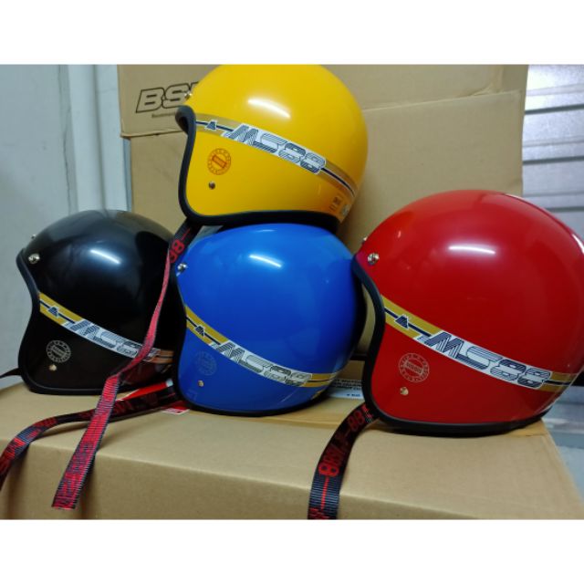 🔥MS 88 HELMET🔥 TALI HITAM TULISAN MERAH ⚠️kunning restok ⚠️Yellow ...