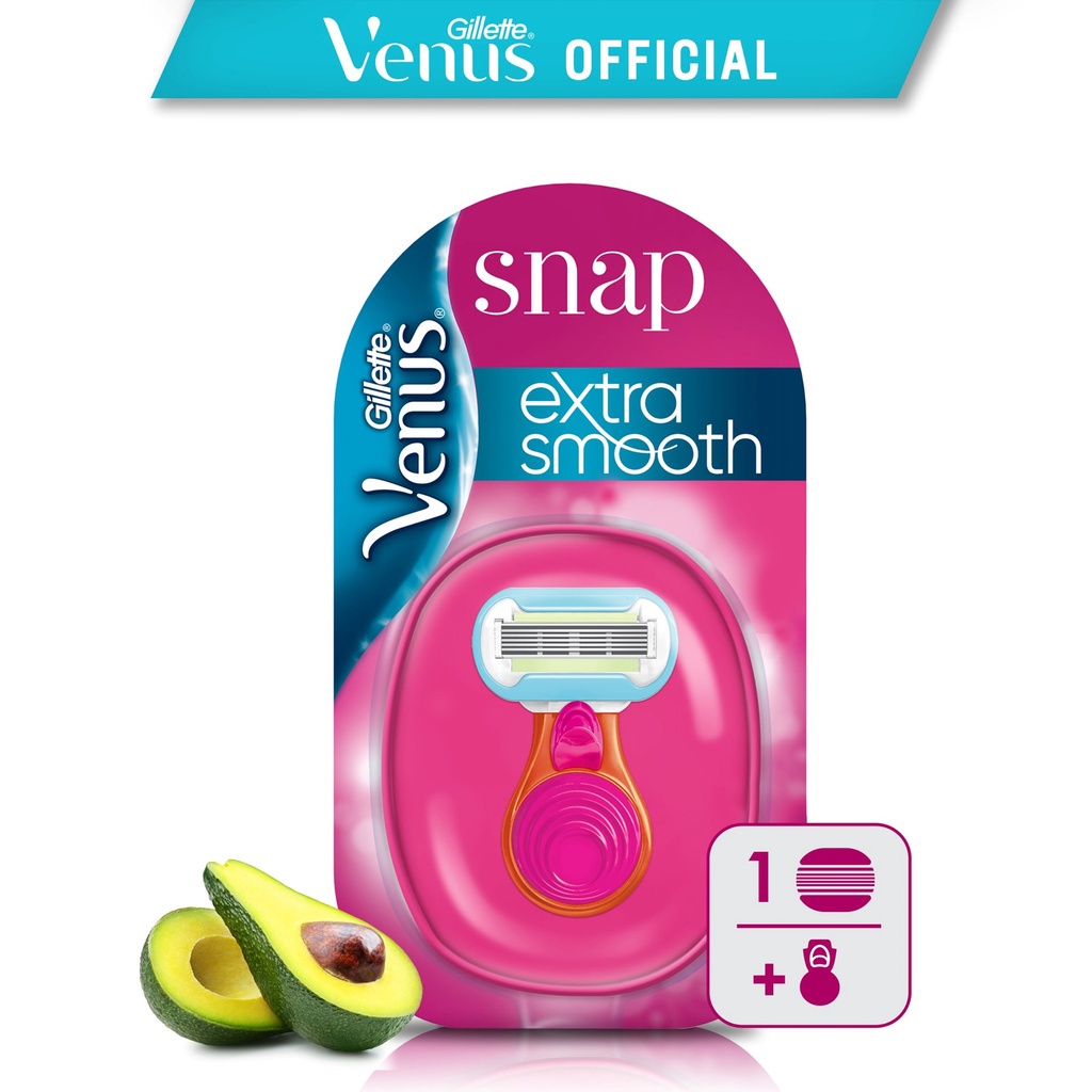 Gillette Venus Snap with Embrace Razor (1 Handle + 1 Blade) | Shopee ...