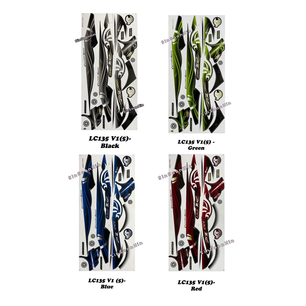 Yamaha LC135 V1 (5) Body Sticker / Stripe # stiker lc-135 135lc lc 135 | Shopee Malaysia