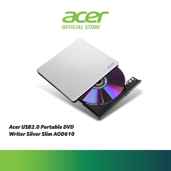 Acer USB2.0 Portable DVD Writer Silver Slim AOD610 | Shopee Malaysia