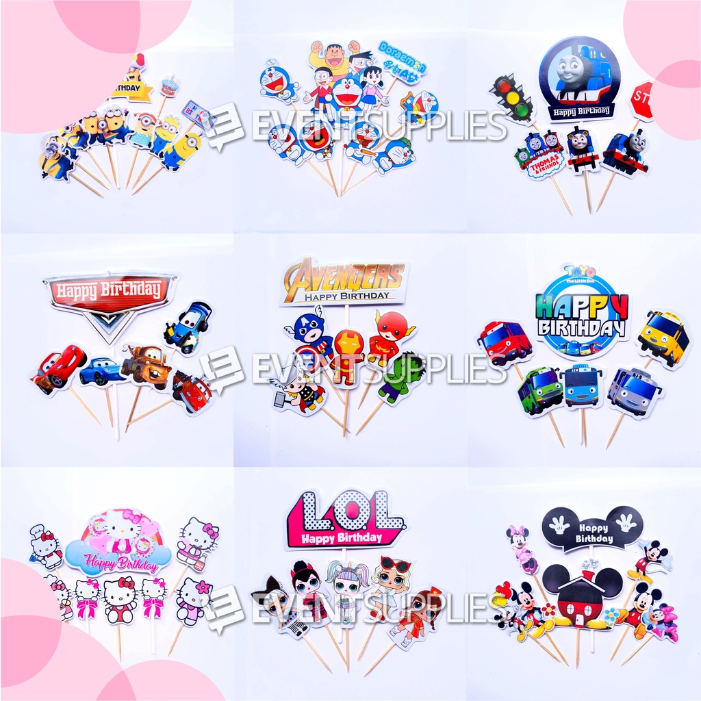 Cake Topper Cake/Bread/Birthday Topping Paper Happy Birthday Decoration ...