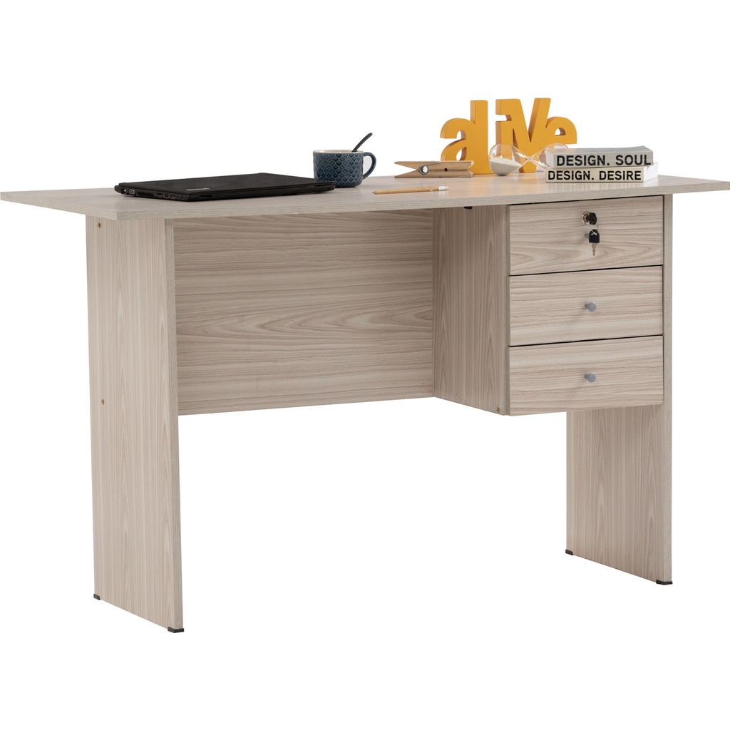 Qatella 4ft 120cm Wooden Writing Study Table/Study Desk/Workstation ...
