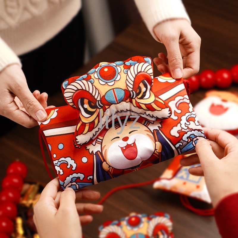 2022 CNY Red Packet Cute Tiger Lucky Bag Chinese New Year Red Envelope ...