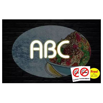 Food LED Neon sign with Base Foamboard (Nasi Dagang, Satay, Roti Canai ...
