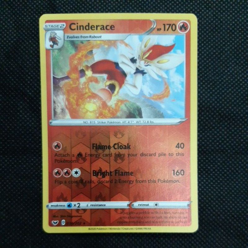 Pokemon Card TCG: Starter: Scorbunny/ Raboot/ Cinderace Reverse Holo ...